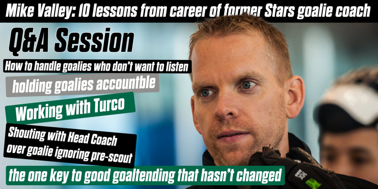 Mike Valley: 10 lessons from career of former Stars goalie coach ...